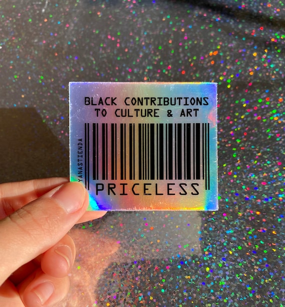Priceless Holographic Barcode Sticker / 100% PROFITS DONATED / | Etsy