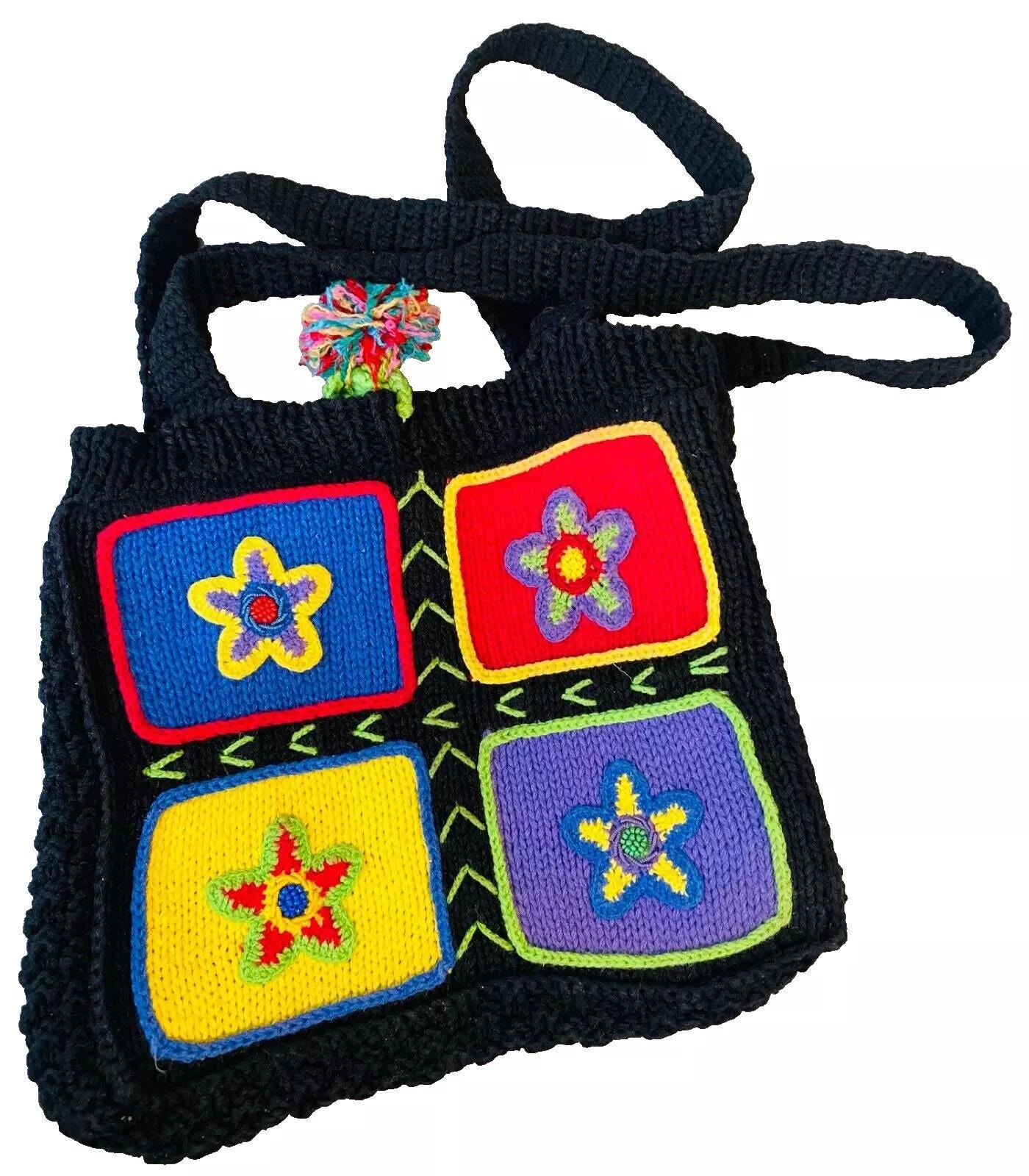Vintage Storybook Knits Flower Purse 1990s - Etsy