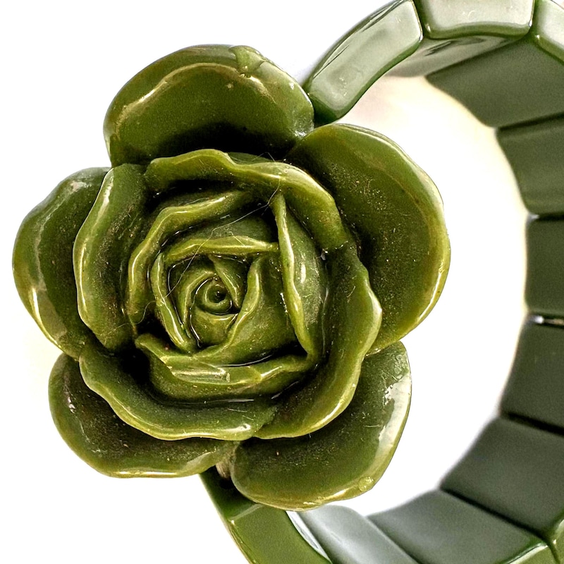 Resin Rose Bangle Vintage - Etsy