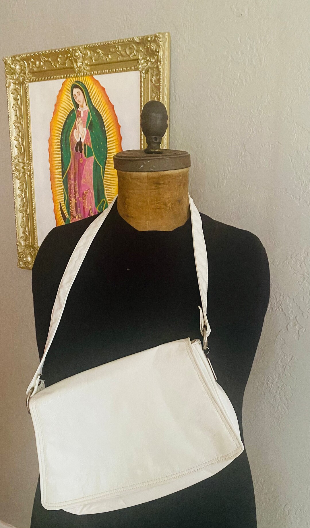 Vintage Retro Cabrelli White Shoulder Purse - Etsy