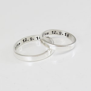 Promise Rings Sterling Silver 925 -engagement Rings- Set of 2 Rings ...