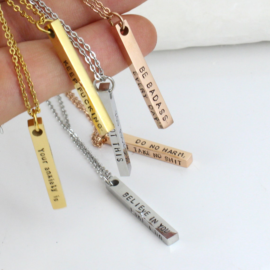 Personalized Necklace for Women and Teen Girls Inspirational | Etsy