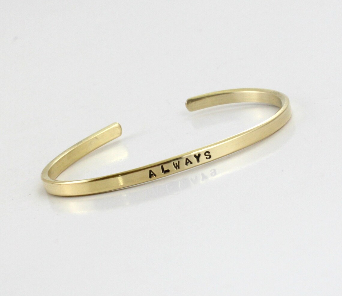 Always Bracelet Cuff Bracelet for couples 18K Gold/ | Etsy