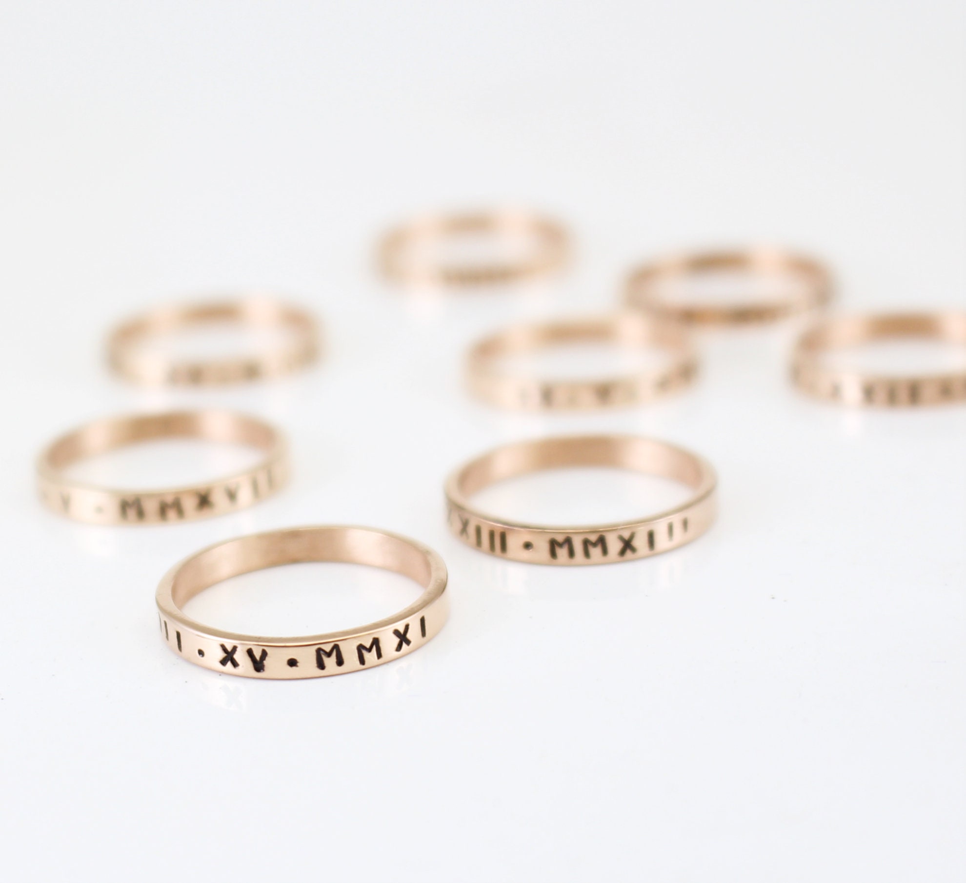 Roman Numeral Ring for Couples Stainless Steel Gold/ Rose - Etsy