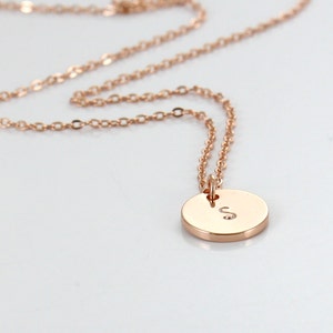 Engraved Disc - Initials Pendant - up to 3 Letters - Gold Disc Necklace ...