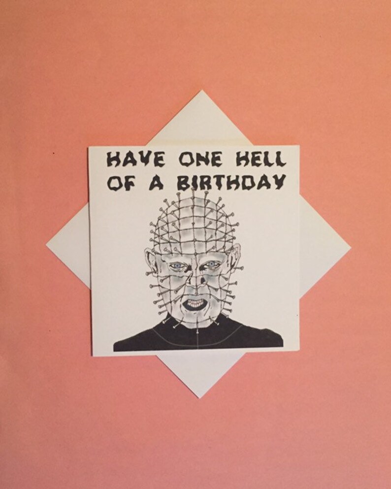 Hellraiser Pinhead Horror Film Birthday 6x6 Inch Greetings - Etsy