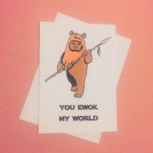 Star Wars Ewok Endor Funny Birthday, Anniversary or Valentine's 5x7 ...