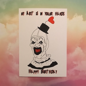 Terrifier Horror Film Art the Clown Birthday Valentine Anniversary ...