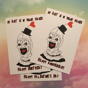 Terrifier Horror Film Art the Clown Birthday Valentine Anniversary ...