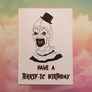 Terrifier Horror Film Art the Clown Birthday Valentine Anniversary ...