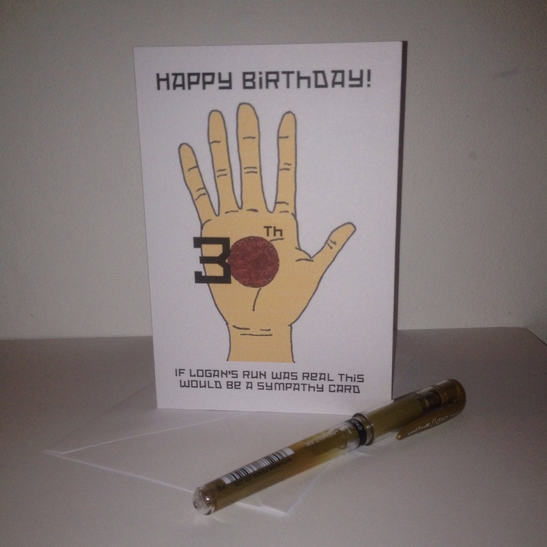 Logan's Run 30th Birthday Greetings Card - Funny Geeky Film Reference ...
