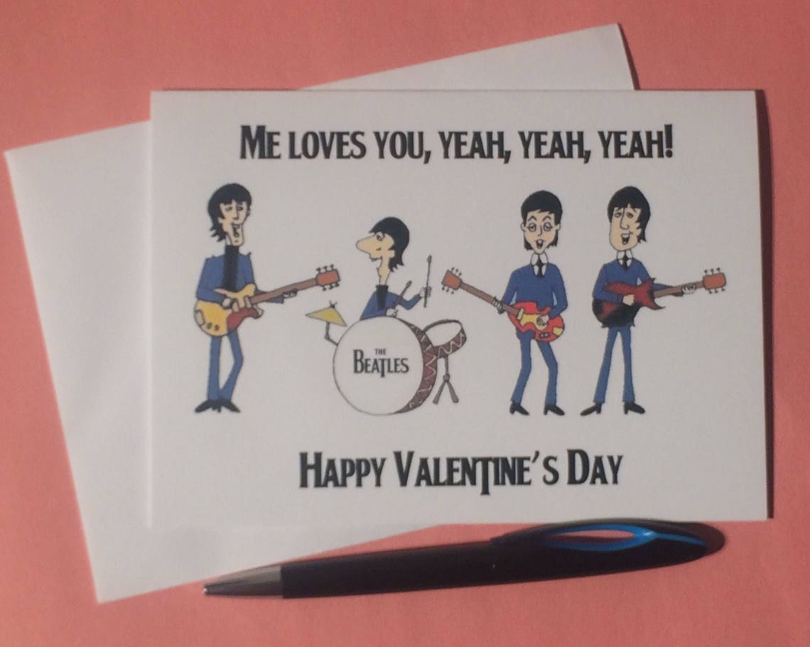 The Beatles Song Lyrics Greetings Card Birthday - Etsy Canada