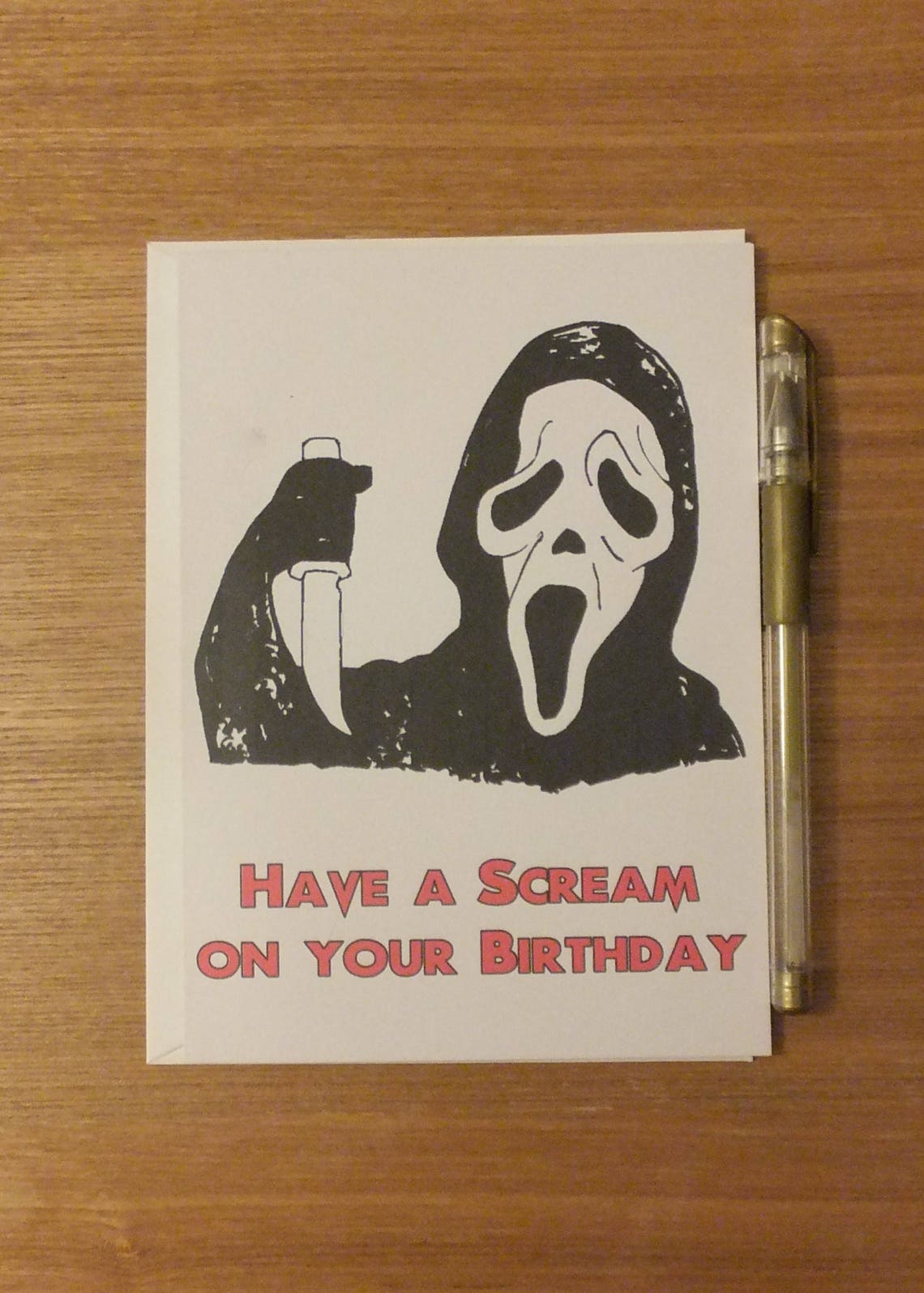 Scream Film Birthday Greetings Card Geeky Cult Film - Etsy