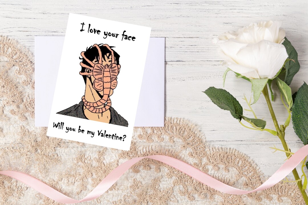 DIGITAL DOWNLOAD Alien Aliens Film Face Hugger Valentine's 5x7 or A5/A4 ...