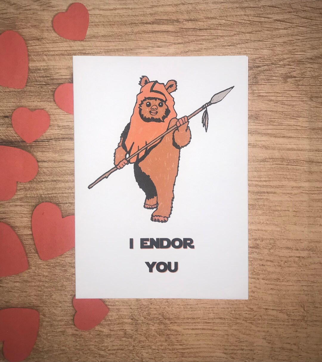 Star Wars Ewok Endor Funny Birthday, Anniversary or Valentine's 5x7 ...