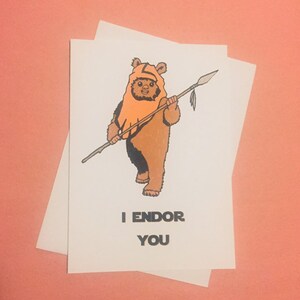 Star Wars Ewok Endor Funny Birthday, Anniversary or Valentine's 5x7 ...