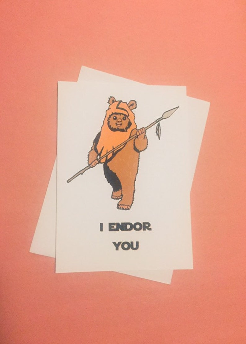 Star Wars Ewok Endor Funny Birthday, Anniversary or Valentine's 5x7 ...