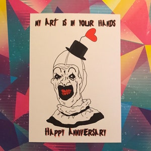 Terrifier Horror Film Art the Clown Birthday Valentine Anniversary ...