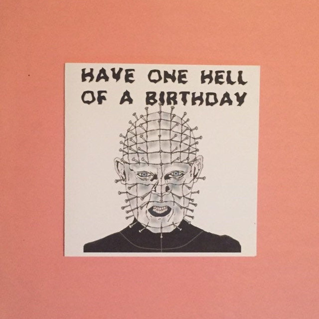 Hellraiser Pinhead Horror Film Birthday 6x6 Inch Greetings Card - Etsy