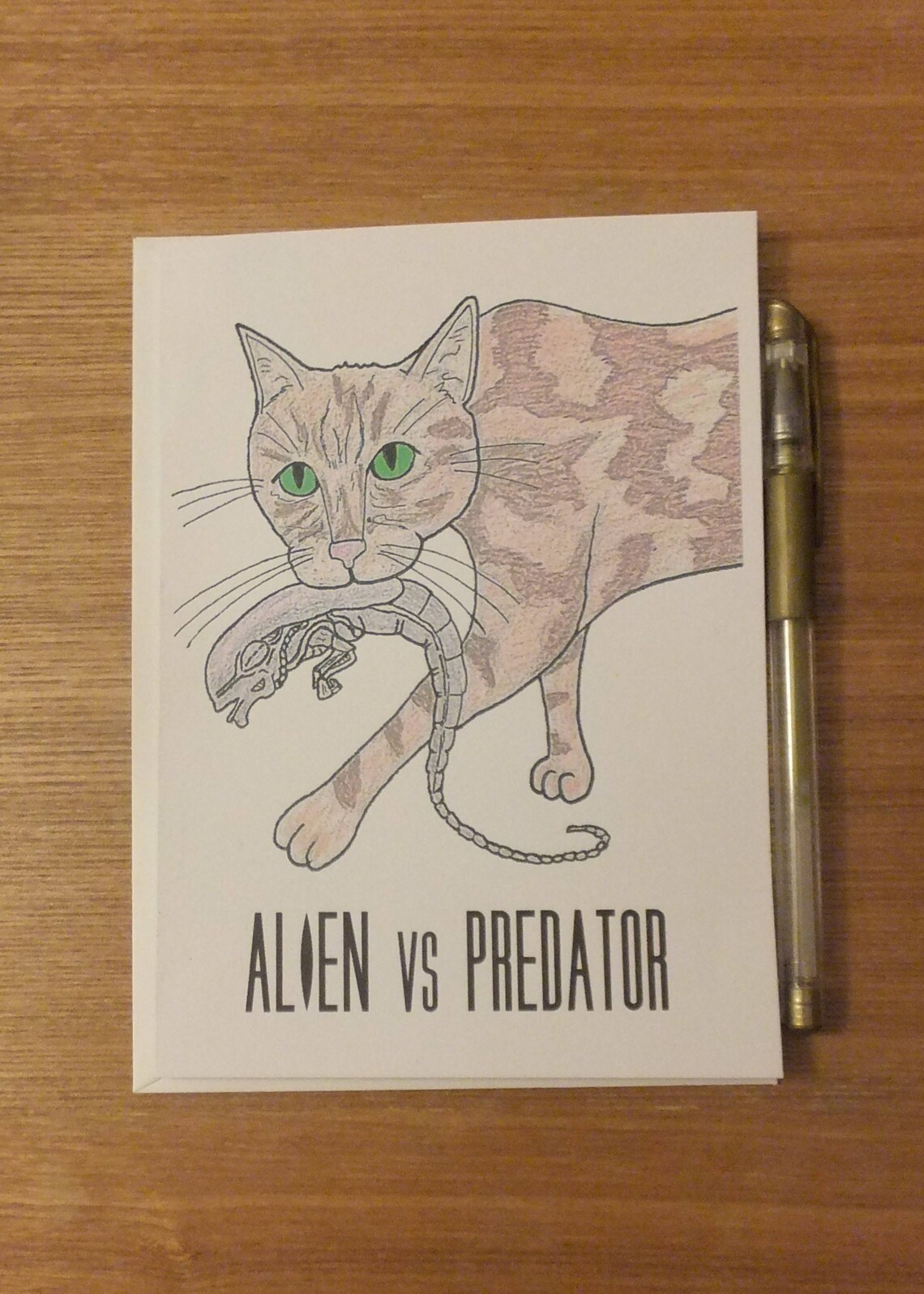 Alien Vs Predator Jonsey Vs Xenomorph Funny Geeky Horror - Etsy