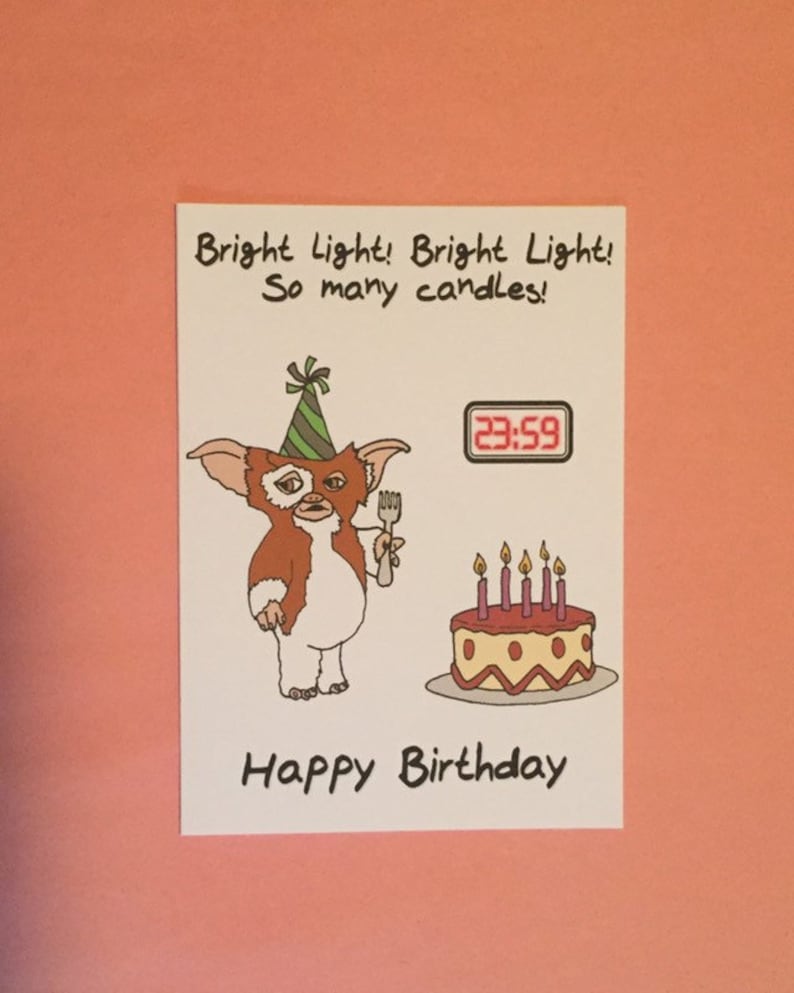 Gremlins Gizmo Greetings Card Birthday Anniversary or | Etsy