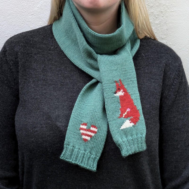 Red Fox Scarf - Etsy