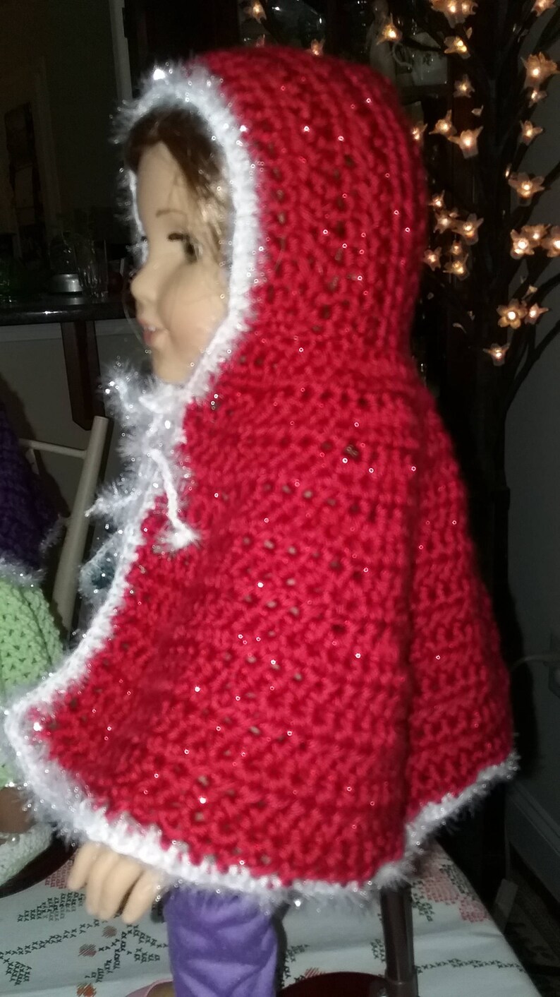 Hooded Cape Crochet Pattern for 18 Inch Doll - American Girl ...