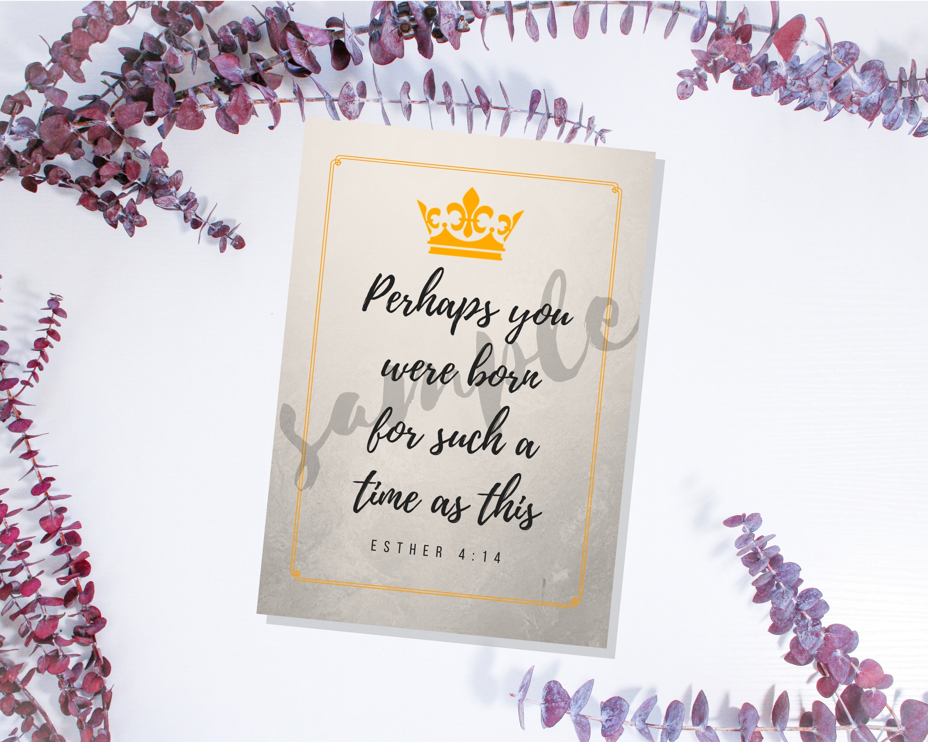 Bible Verse Wall Art, Esther 4:14, You Were Made for Such a Time as ...