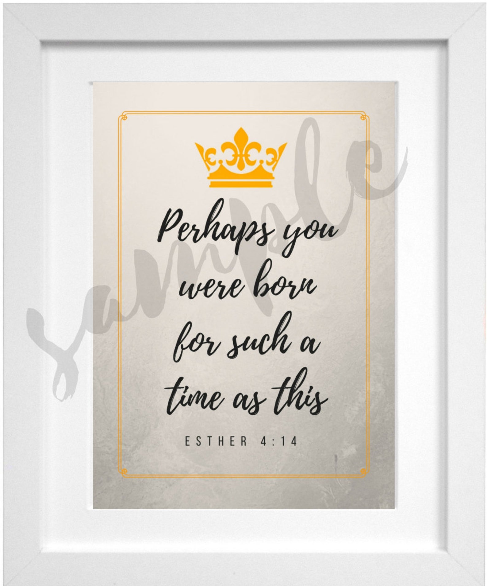 Bible Verse Wall Art, Esther 4:14, You Were Made for Such a Time as ...