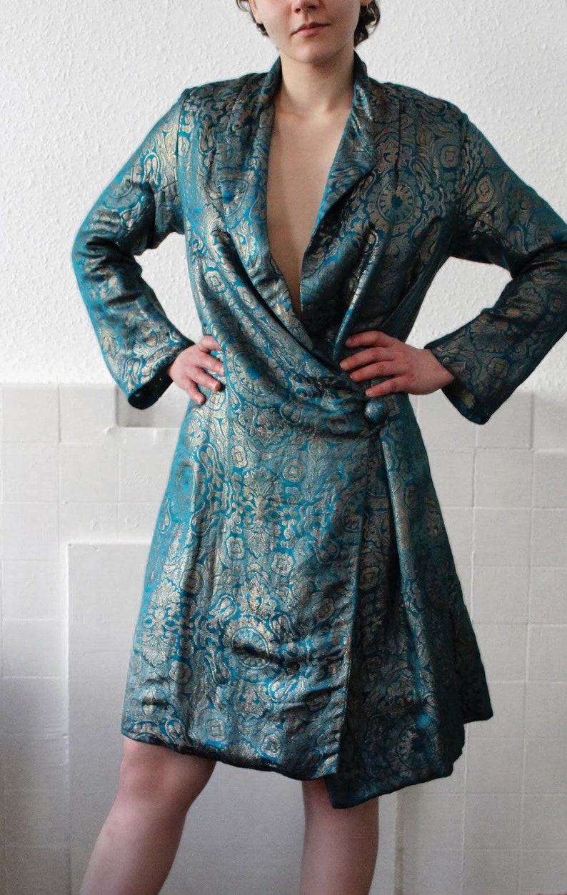 RARE 1920s Blue Lamé Opera Coat 20s Real Metal Thread - Etsy