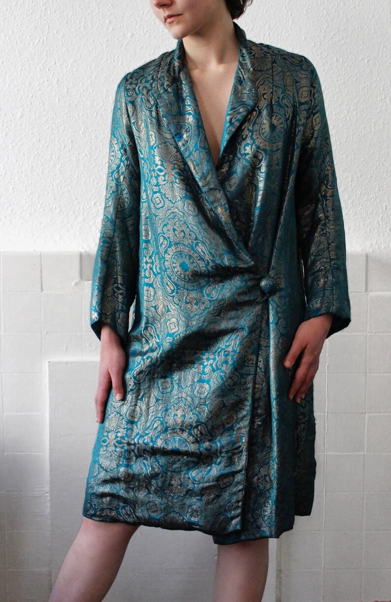 RARE 1920s Blue Lamé Opera Coat 20s Real Metal Thread - Etsy