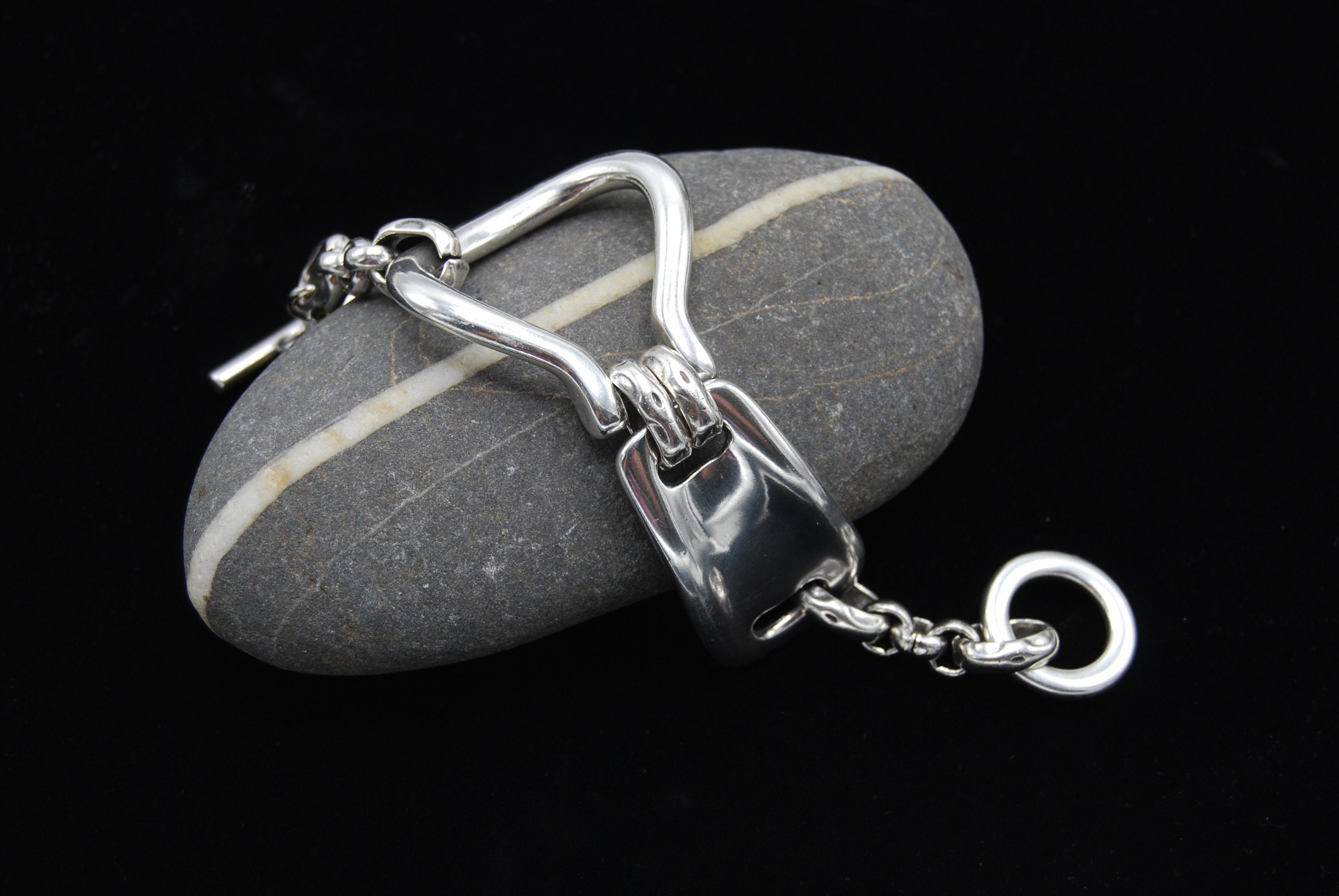 Statement Silver Bracelet Silver Large Link Bracelet Chunky | Etsy