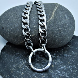 Stainless Steel Heavy Curb Chain Necklace Chunky Statement | Etsy