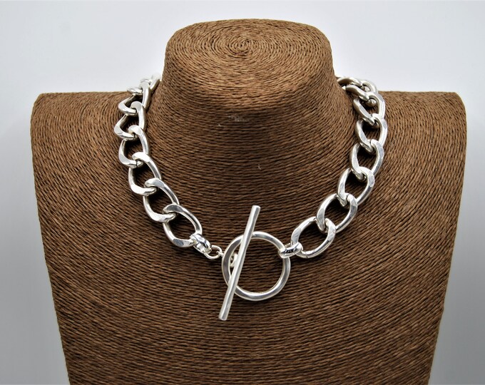 Large Link Handmade Chain Necklace of Two Strands - Etsy