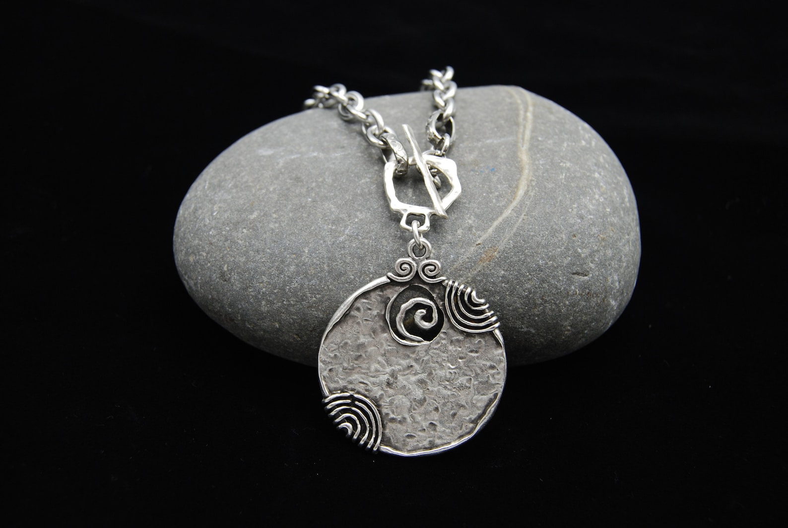 Antique Silver Large Pendant Statement Silver Necklace - Etsy