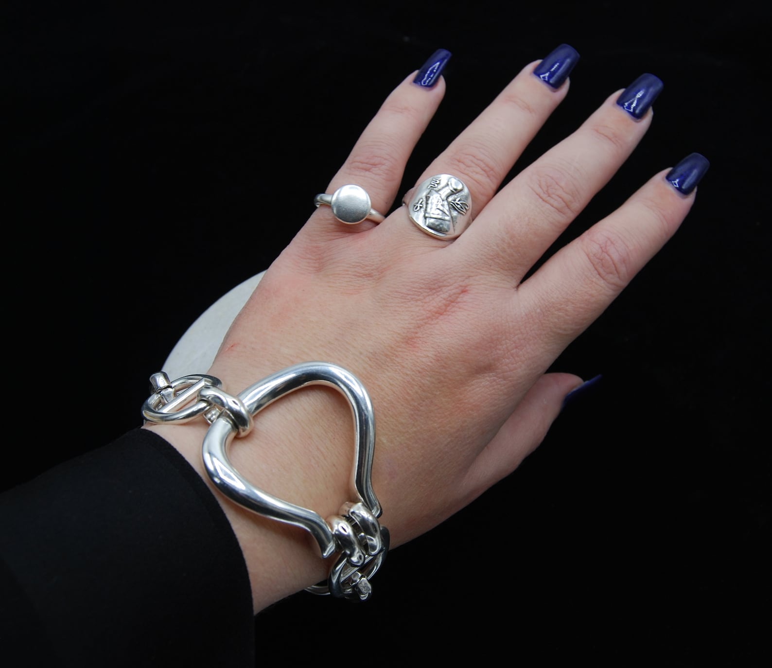 Statement Silver Bracelet Silver Large Link Bracelet Chunky - Etsy