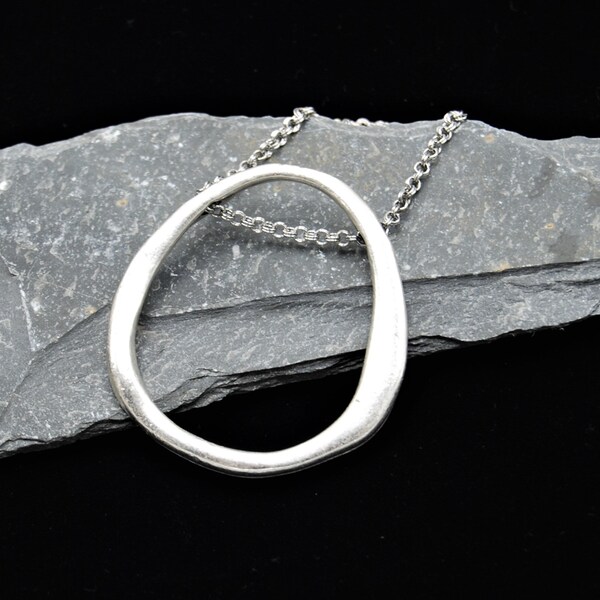 Large Silver Pendant - Etsy