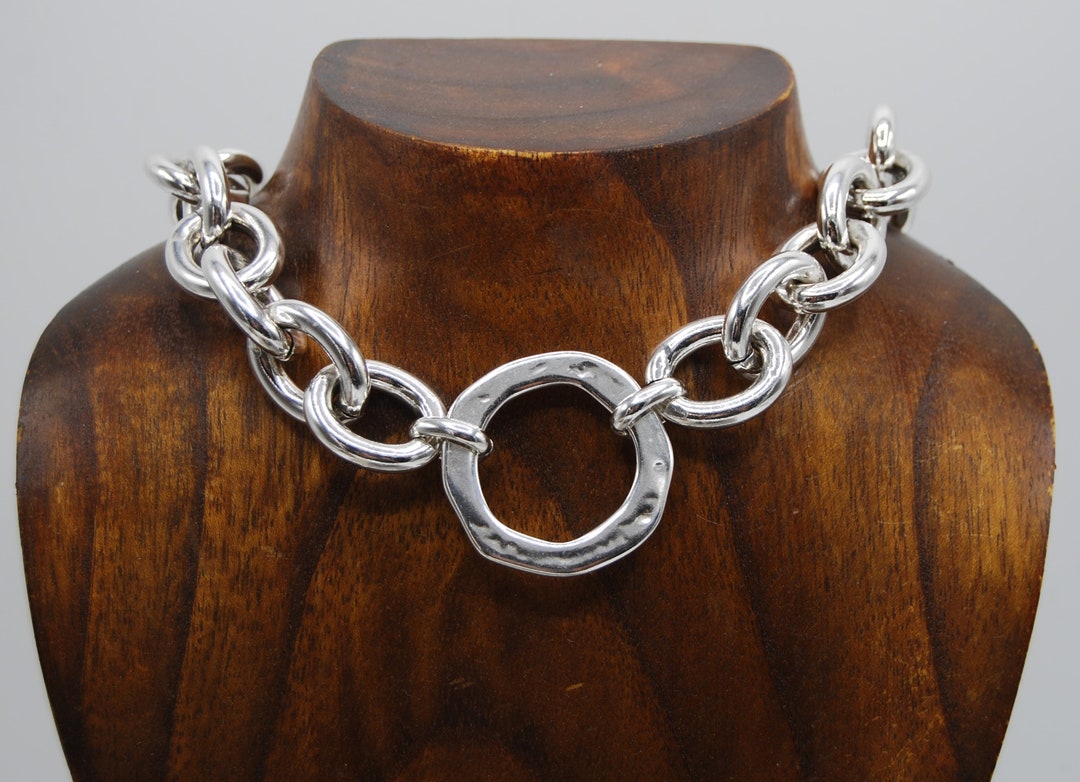 Statement Large Link Chain, Lightweight Large Link Chain, Chunky Silver ...