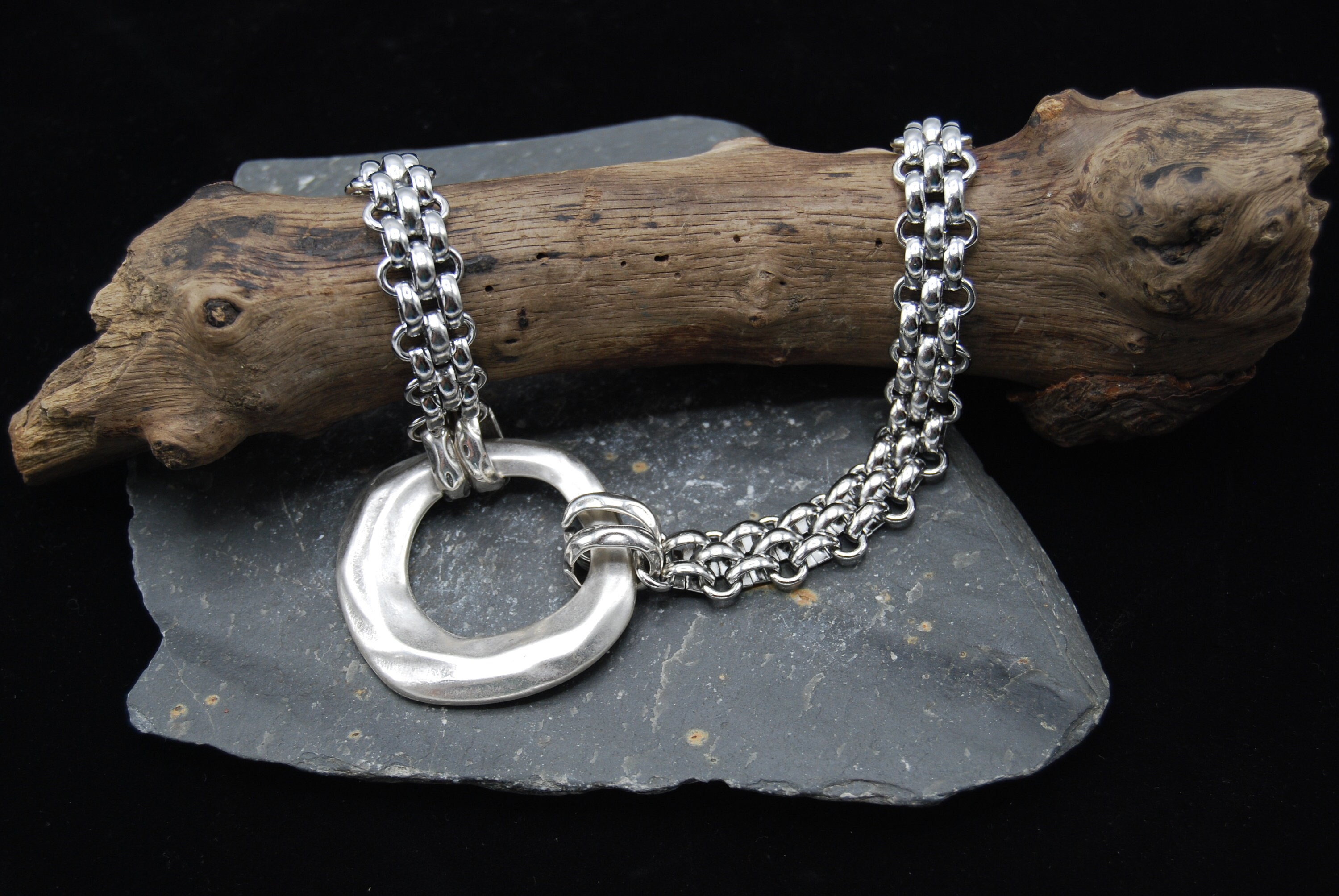 Silver Heavy Chain Necklace Chunky Silver Chain Silver - Etsy