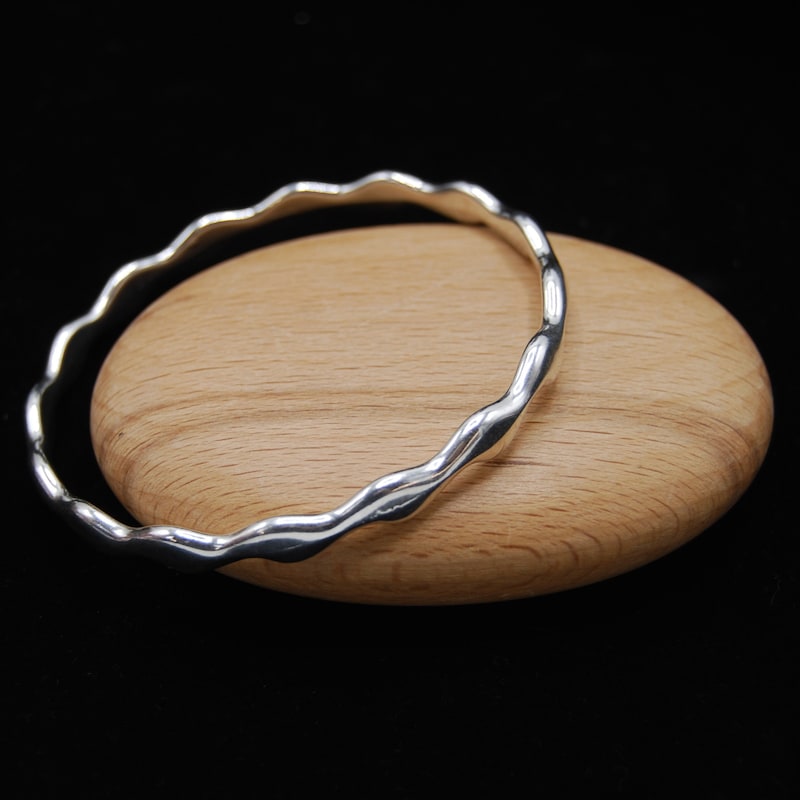 Silver Bangle Capricorn - Etsy UK