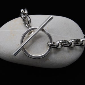 Toggle Clasp Stainless Steel Oval Rolo Chain Silver Toggle - Etsy UK