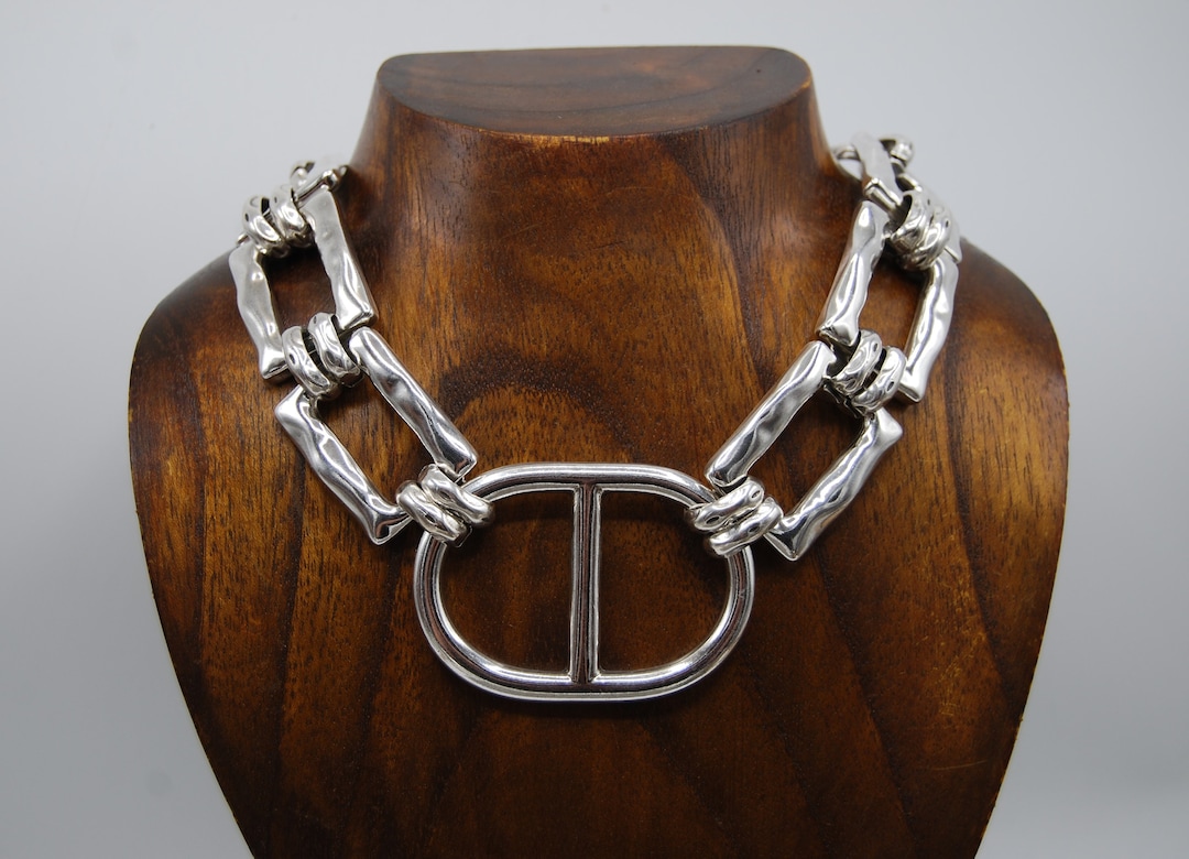 Statement Silver Necklace, Chunky Silver Statement Necklace, Gift for ...