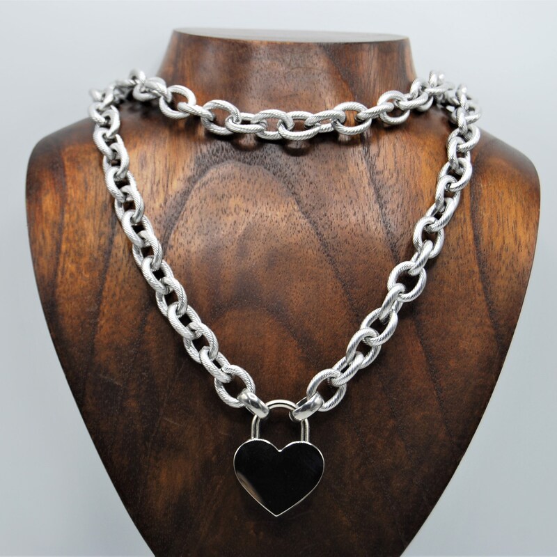 Chunky Heart Necklaces - Etsy