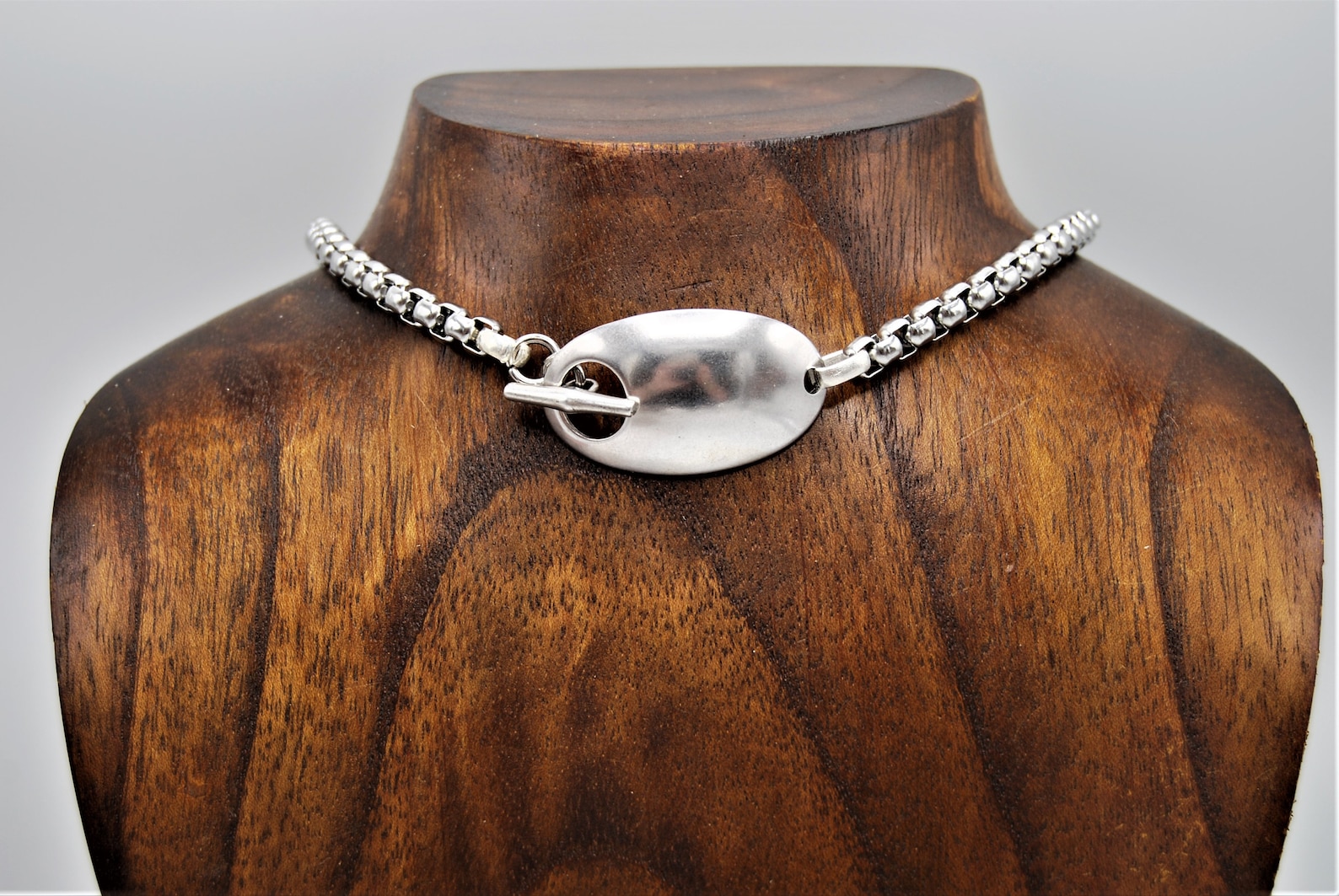 Gargantilla de cierre de palanca de acero inoxidable collar - Etsy España