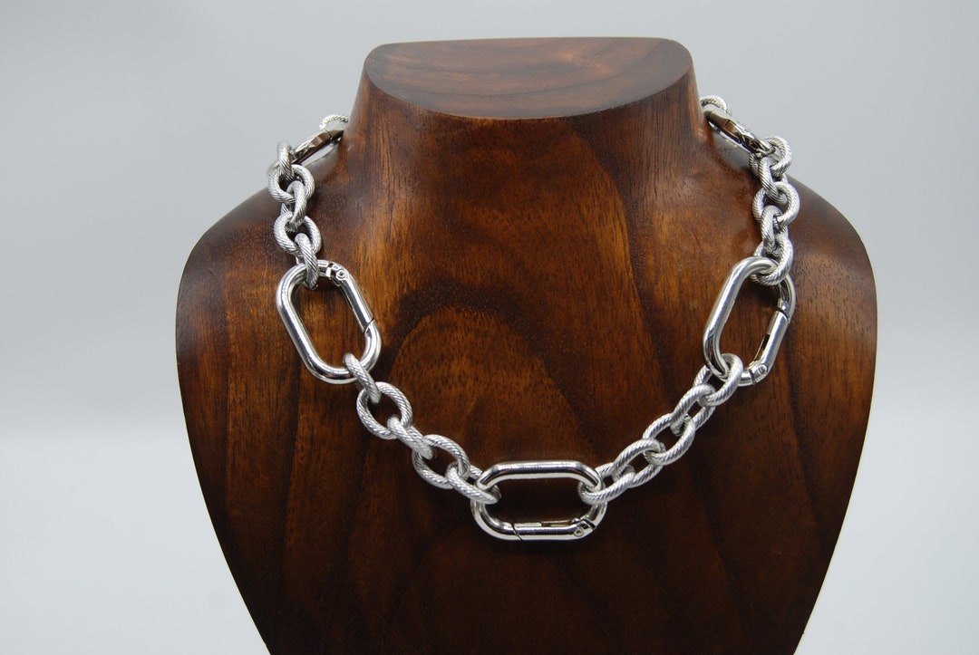 Stainless Steel Statement Chain, Statement Silver Necklace, Chunky ...