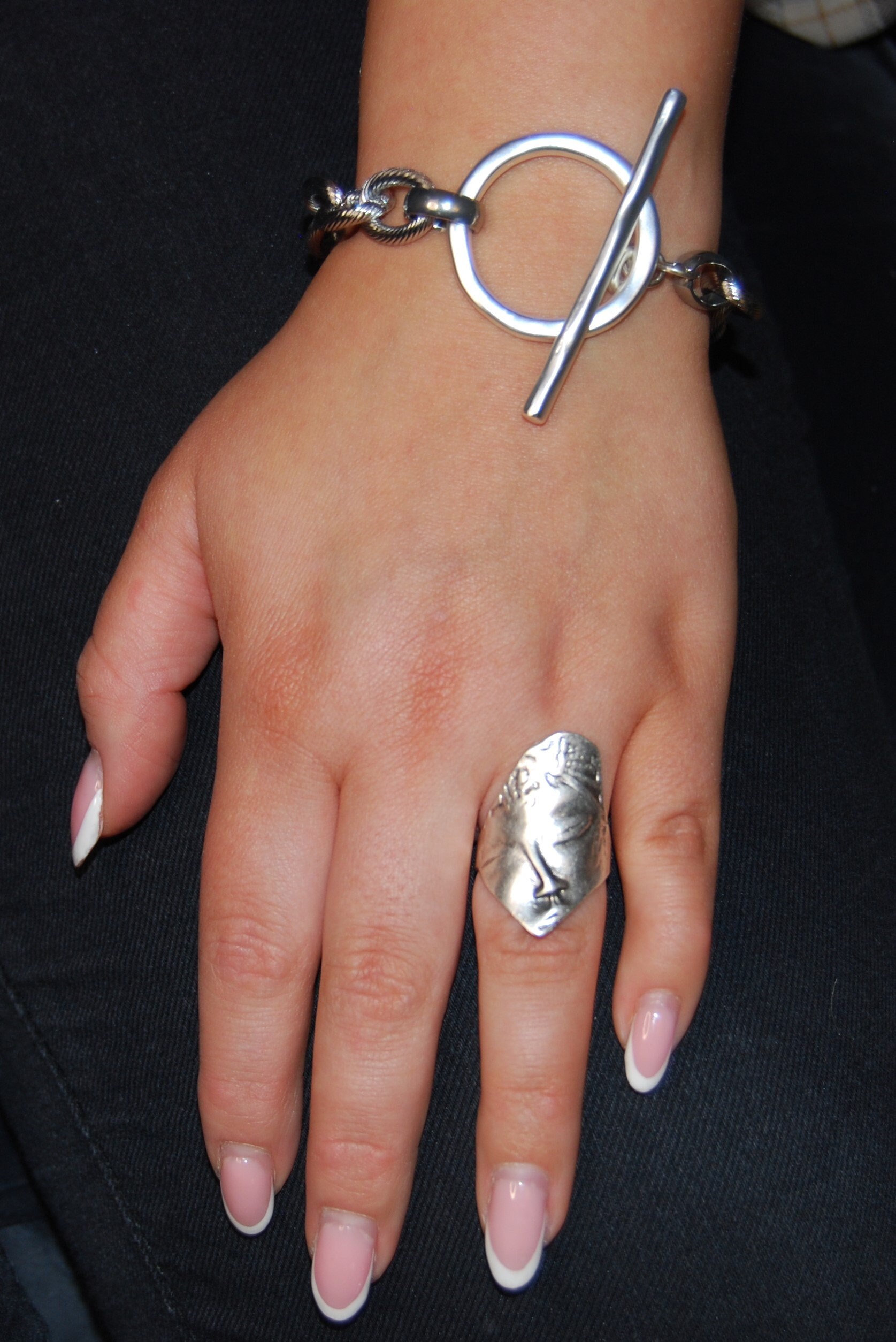 Antique Silver Face Ring Silver Abstract Face Ring | Etsy