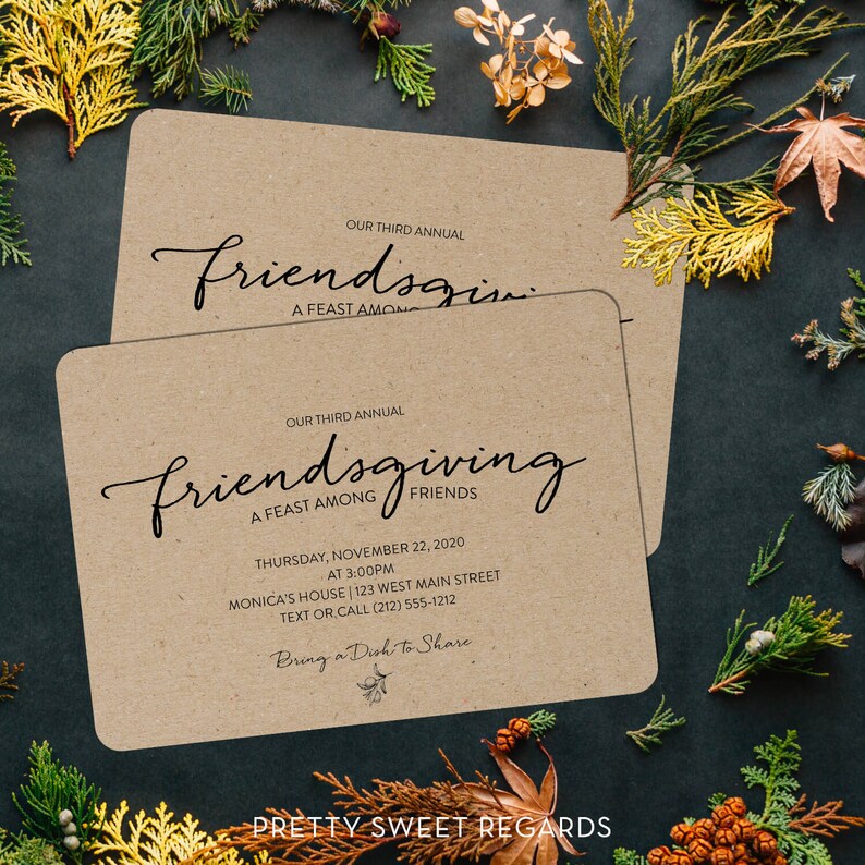 Friendsgiving Invitation Instant Download | Etsy
