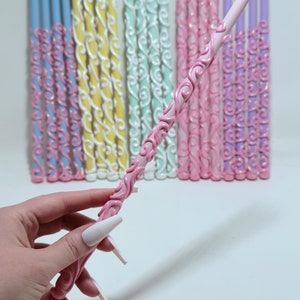 Witch Fairy Wands Wand Crystal Black and Pastel Magic Wand - Witch Wand ...