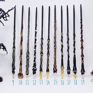 Witch Fairy Wands Wand Crystal Black and Pastel Magic Wand | Etsy