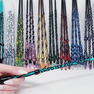 Witch Fairy Wands Wand Crystal Black and Pastel Magic Wand - Etsy